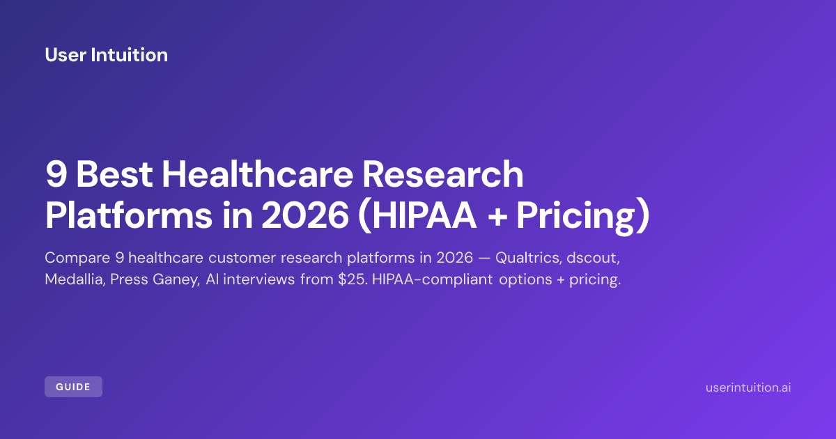 9 Best Healthcare Research Platforms in 2026 (HIPAA + Pricing)